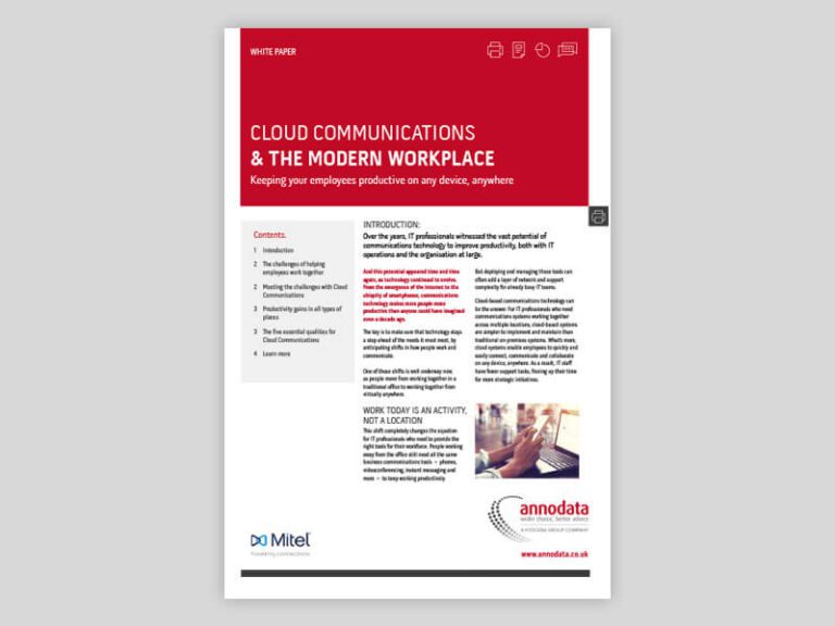 Cloud communications and the modern workplace